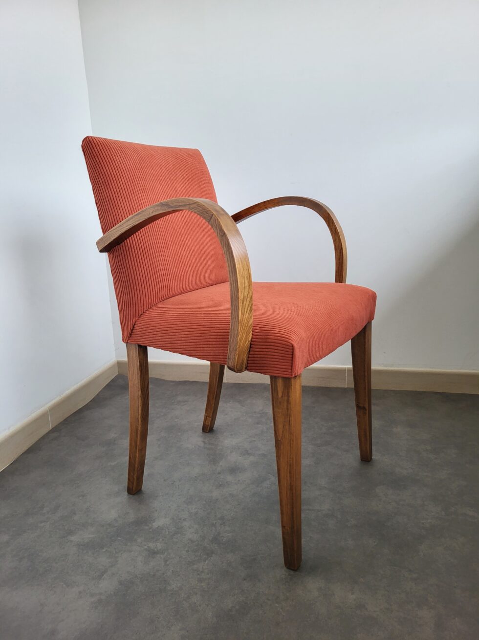 FAUTEUIL BRIDGE 1950 TERRACOTTA - fauteuils shop